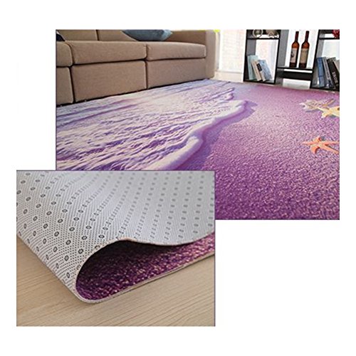 ZaH Thin Area Rug Non-Slip Doormat Carpet Printing Rug for Living Room, Bedroom, Kitchen, Bathroom (2x3-19.7"x31.5", Seaworld)