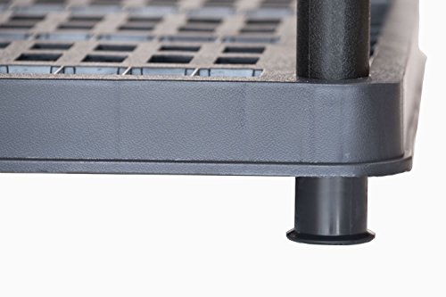 Keter Resin 5-Tier Freestanding Multipurpose Shelf Display Rack for Basement, Kitchen, and Garage Storage Shelving and Organization, 24", Black