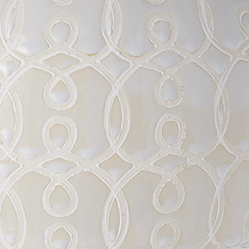 TIC Collection Hand Crafted and Hand Painted Ellery Jar, Multi-Tonal Shades of Cream, Taupe, & Gray