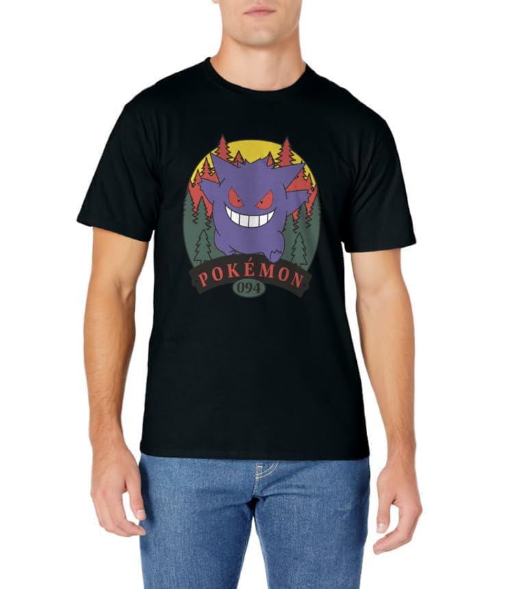 Pokémon 094 Gengar Outdoor Adventure Forest Park Badge T-Shirt