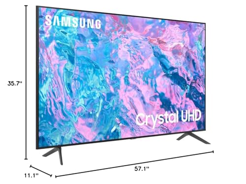 SAMSUNG CU7000 65 Inch Crystal UHD 4K Smart TV Bundle with Deco Gear 2X 4K HDMI 2.0 Cable w/Copper Conductors & CPS Exclusive 26 Month Protection Pack (BEACH-CPS-261000)