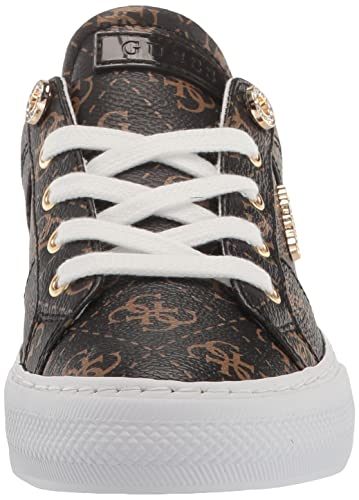 GUESS Womens Loven Sneaker, Brown Multi 908, 8.5 US