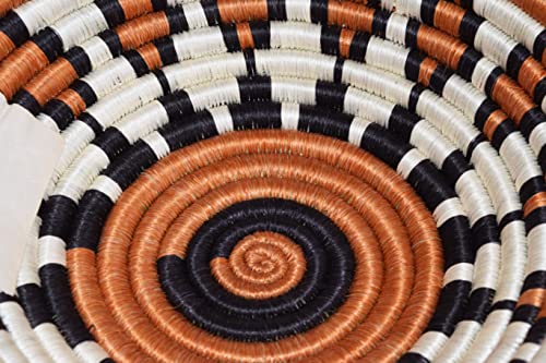Hand Woven African Basket - Small - 8 Inches Sisal & Sweetgrass Basket - Woven Bowl - Handmade in Rwanda, SRB114