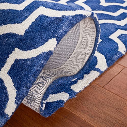 SAFAVIEH Dip Dye Collection 2' x 3' Navy/Ivory DDY538N Handmade Moroccan Watercolor Premium Wool Accent Rug