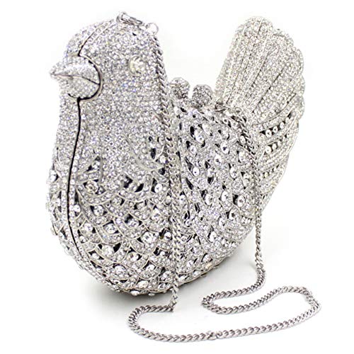 Ladies Diamond Clutch-Purse Chain Wedding Women Evening-Bag Rhinestone Luxury-Handbag Bird