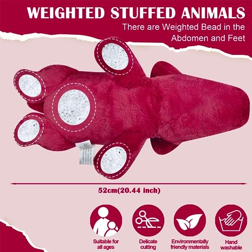 Gisqis Fire Dragon Plush 0.6lb 18" Soft Dragon Stuffed Animal Giant Cute Stuffed Red Dragon Plush Pillow Birthday Gifts for Kids