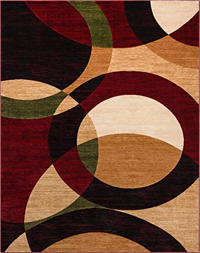 Well Woven Dulcet Bingo Red Modern Geometric Area Rug (7'10" x 9'10")