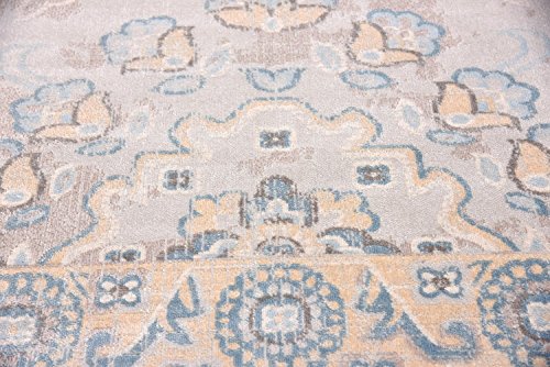 Unique Loom Paris Collection Pastel Tones Traditional Distressed Gray Area Rug (9' 0 x 12' 0)
