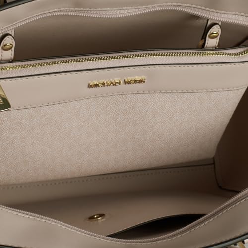 Michael Kors Charlotte Large 3-in-1 Tote Crossbody Handbag Leather (Light Cream)