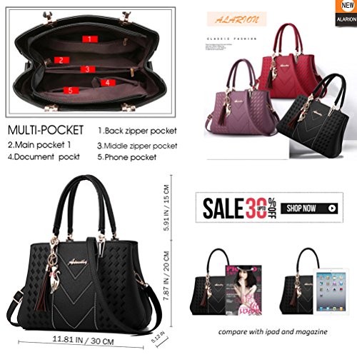 ALARION Womens Purses and Handbags Shoulder Bag Ladies Designer Satchel Messenger Tote Bag