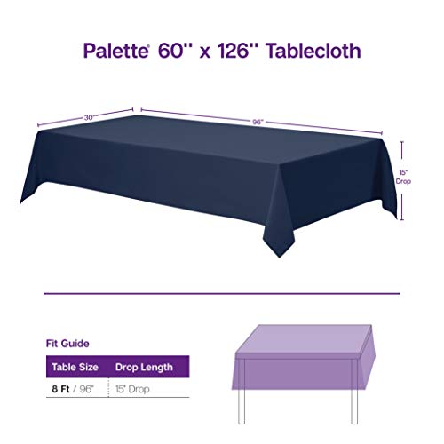 Gee Di Moda Rectangle Tablecloth - 60 x 126 Inch | Pink Rectangular Table Cloth for 8 Foot Table in Washable Polyester | Great for Buffet Table, Parties, Holiday Dinner, Wedding & Baby Shower