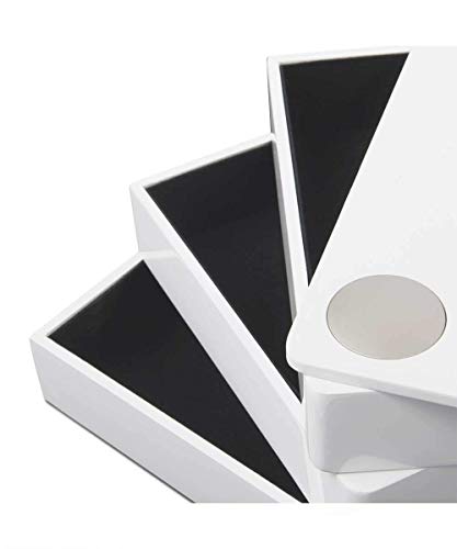 Umbra 308712-660 Spindle Jewlery Box, Wood Jewelry Box with White High-Gloss Finish