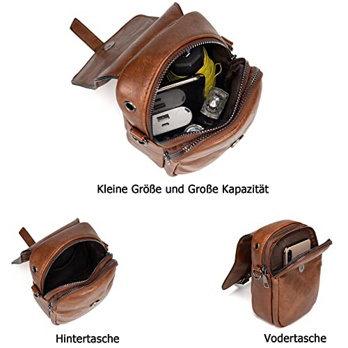 Women Vintage Crossbody Phone Bag, Small Messenger Shoulder Bag Cash Handbag Wallet Purse