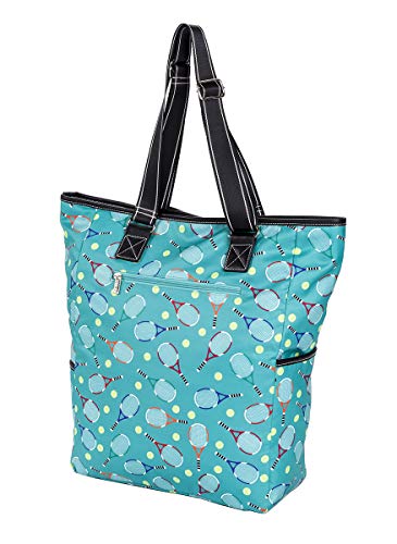 Sydney Love Sport Serve It Up Tall Tote w Tennis Racquet Compartment, Turquoise