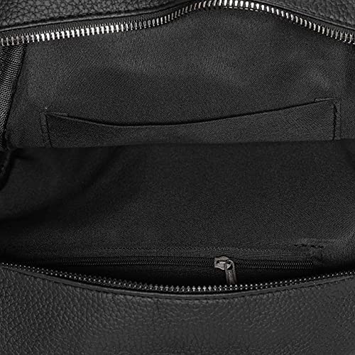 JOZZYAPA Black Faux Leather Studded Backpack Purse Rhinestone Backpack Purse Gothic Motorcycle Biker Backpack Purse Mall Goth Bag Gothic Gifts for Women