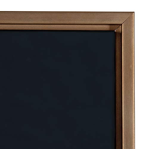 Kate and Laurel Sylvie Succulent Plant Framed Canvas Wall Art, Botanical Green with Black Background, 23x33 Gold