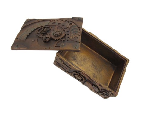 PTC 5 Inch Steampunk Mechanical Inspired Jewelry/Trinket Box Figurine