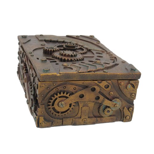 PTC 5 Inch Steampunk Mechanical Inspired Jewelry/Trinket Box Figurine