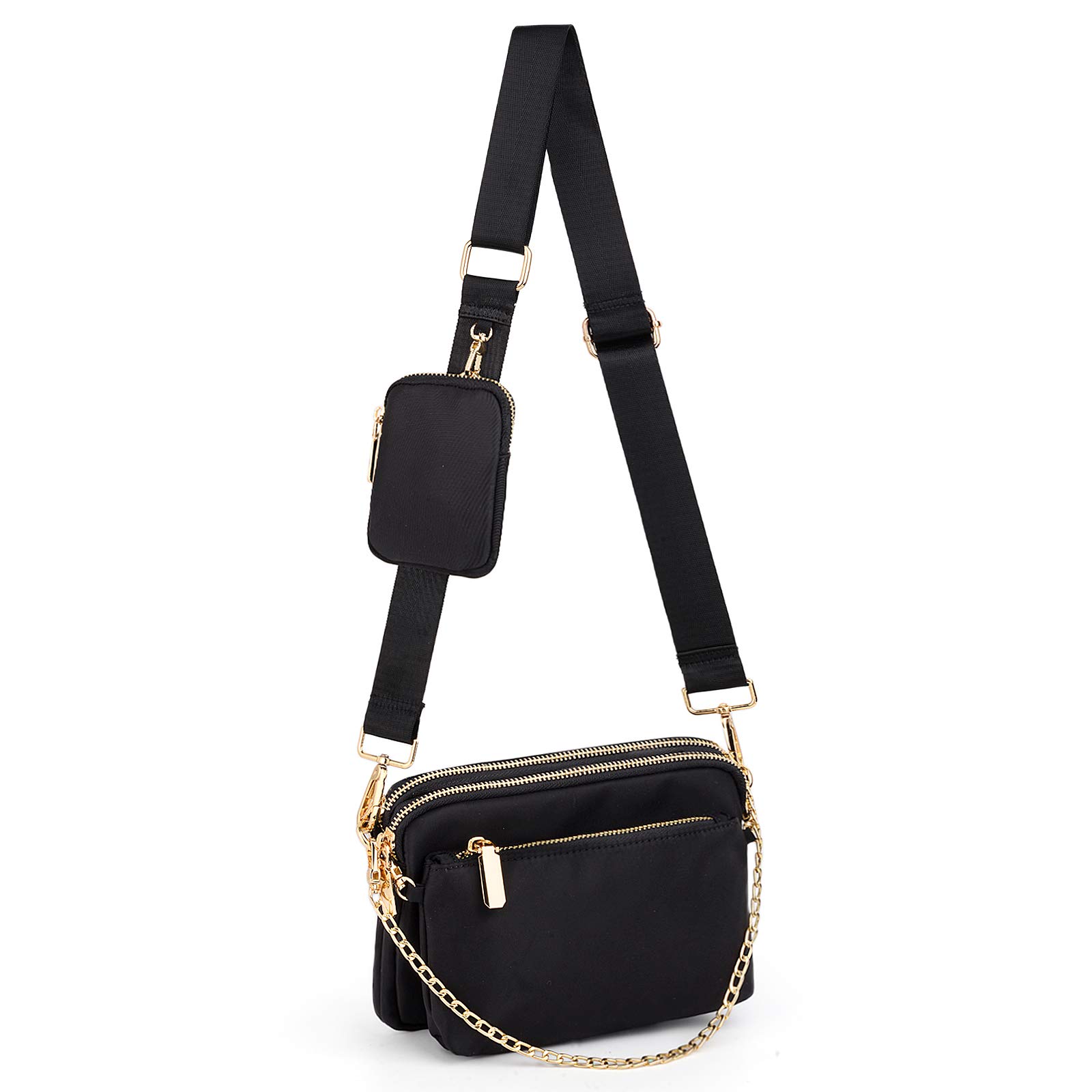 UTO Small Crossbody Bags for Women 3 in 1 Trendy Belt Purse Fashion Designer Mini Cute Sling Fanny Chest Pack