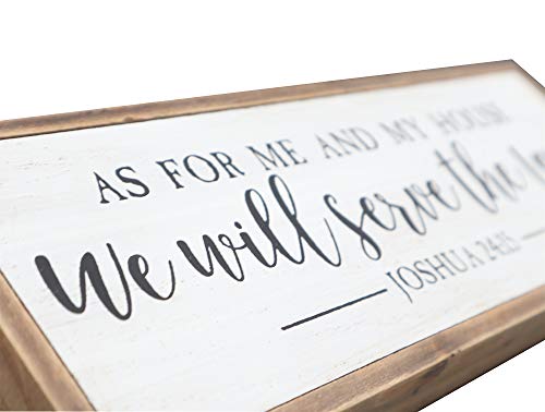 Paris Loft As for Me and My House We Will Serve The Lord Wood Rustic Wall Sign Plaque|Farmhouse Home Decor|Christian Decor|Bible Verse Sign