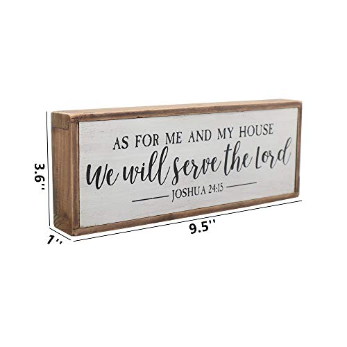 Paris Loft As for Me and My House We Will Serve The Lord Wood Rustic Wall Sign Plaque|Farmhouse Home Decor|Christian Decor|Bible Verse Sign