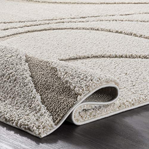 nuLOOM Carolyn Cozy Soft & Plush Shag Runner Rug, 2 ft 8 in x 8 ft, Cream