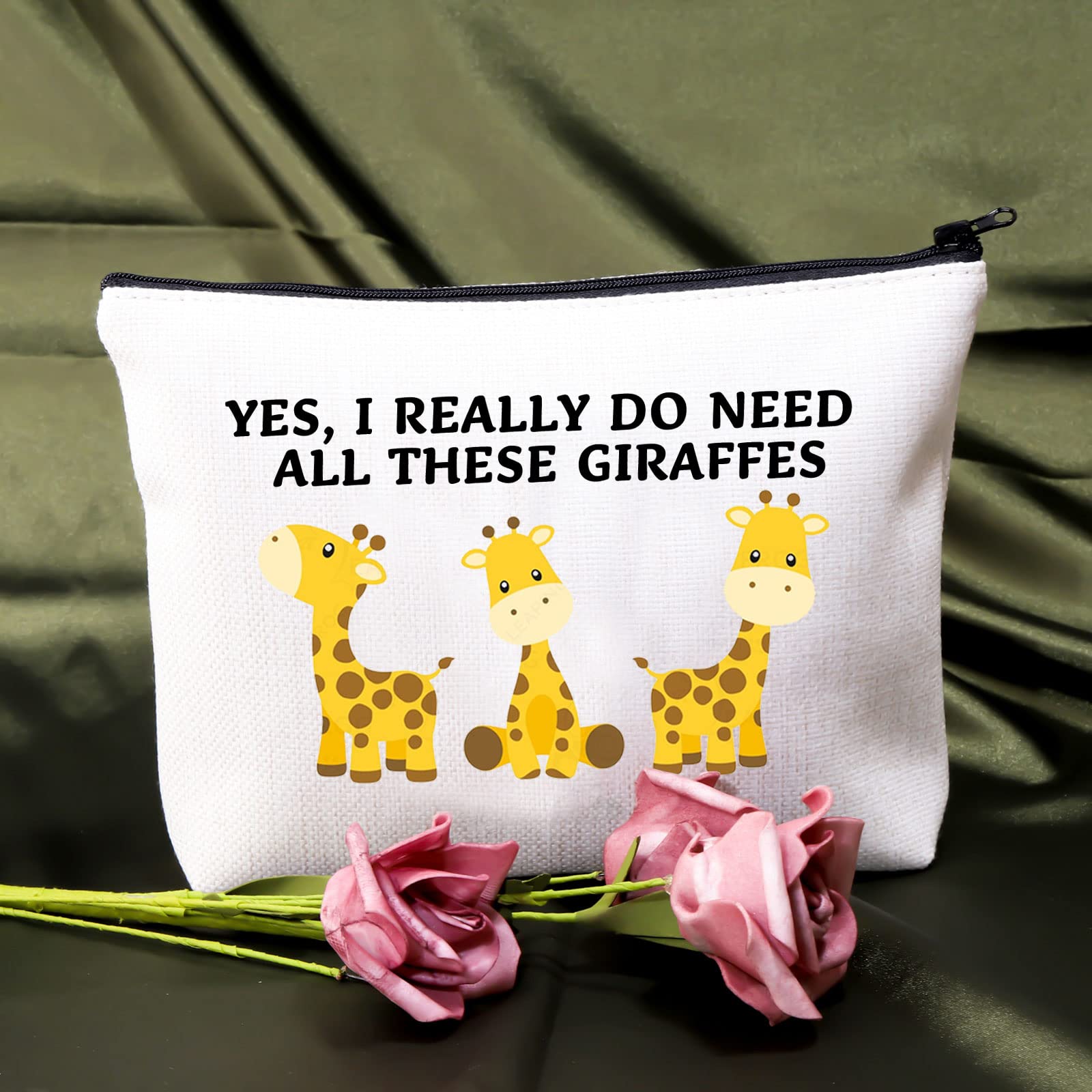 BDPWSS Giraffe Gifts For Giraffe Lovers Giraffe Makeup Bag Yes i Really Do All Need These Giraffes African Animal Lover Gifts (Do need all giraffes)