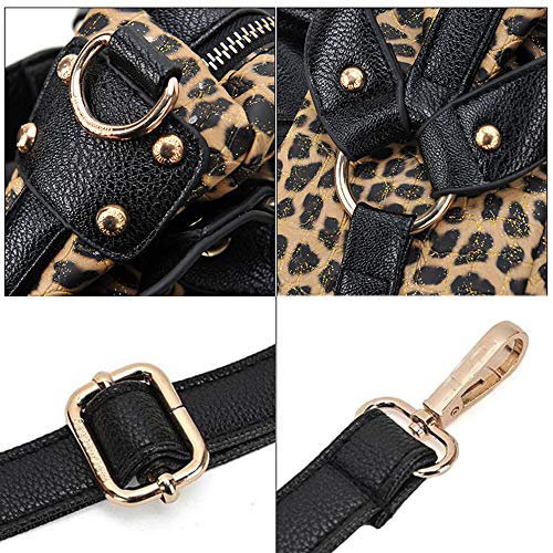 ChikencallĀ® Leopard Print Handbag Hobo Style Purse PU Leather Shoulder Bag for Women With Tassel Sequins