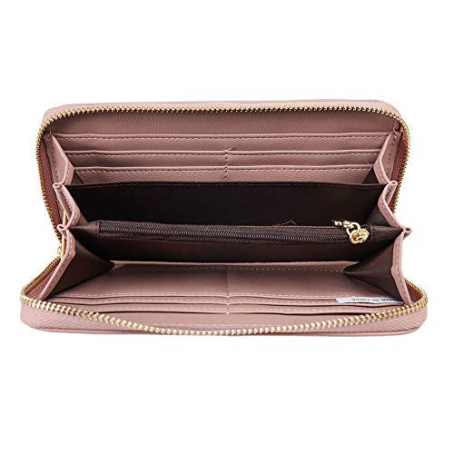 CYANB Women Wallets Tassel Bifold Ladies Cluth Wristlet Wrist strap Long Purse