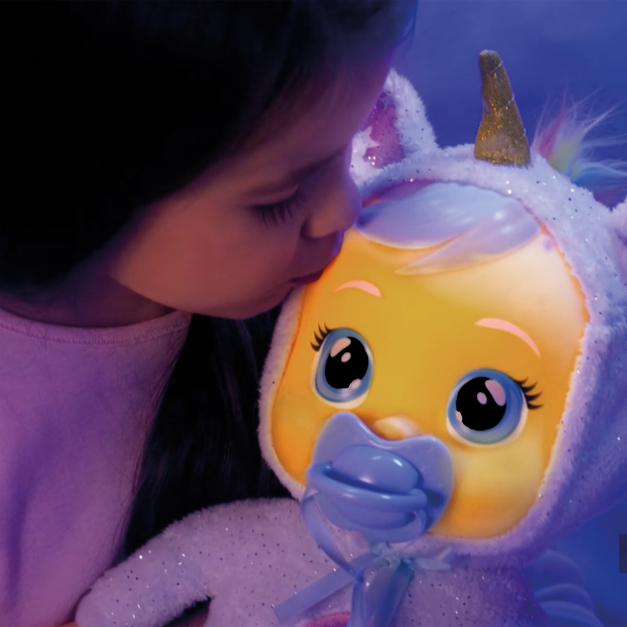 Cry Babies Goodnight Dreamy - Sleepy Time Baby Doll with LED Lights, for Girls and Boys Ages 18M and Up, Multicolor