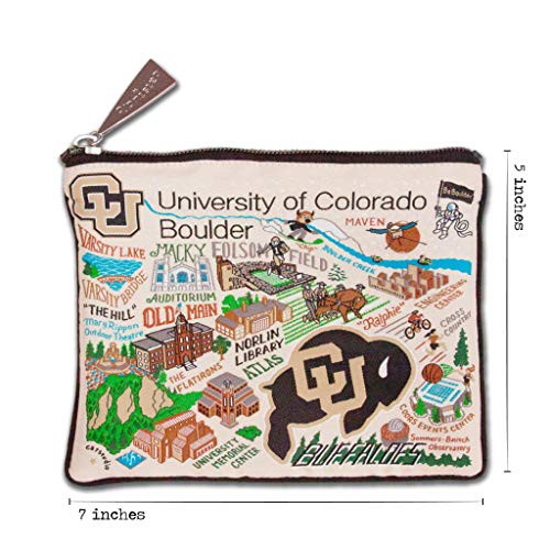 Catstudio University of Colorado Boulder Collegiate Zipper Pouch Purse | Holds Your Phone, Coins, Pencils, Makeup, Dog Treats, & Tech Tools