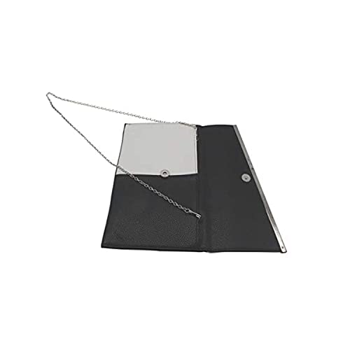 KEENICI Womens PU Leather Envelope Clutch Bag for Women Evening Handbags Shoulder Bags (Black and White)