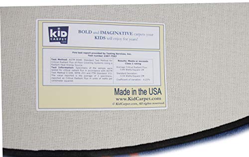 KidCarpet.com Colors Semicircle Classroom Carpet, 12' x 6'