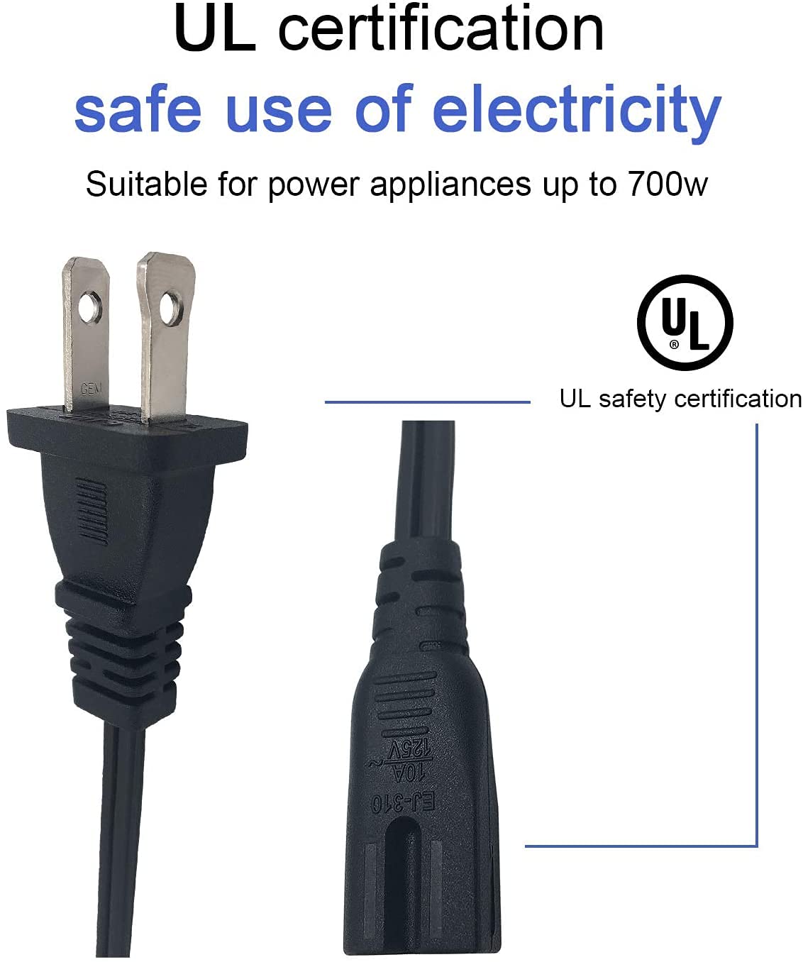 Marg AC in Power Cord Cable Outlet Plug Lead for Bose CineMate 520 5.1 CBL SAT Home Theater Speaker Surround Sound System 625904-1300 6259041300