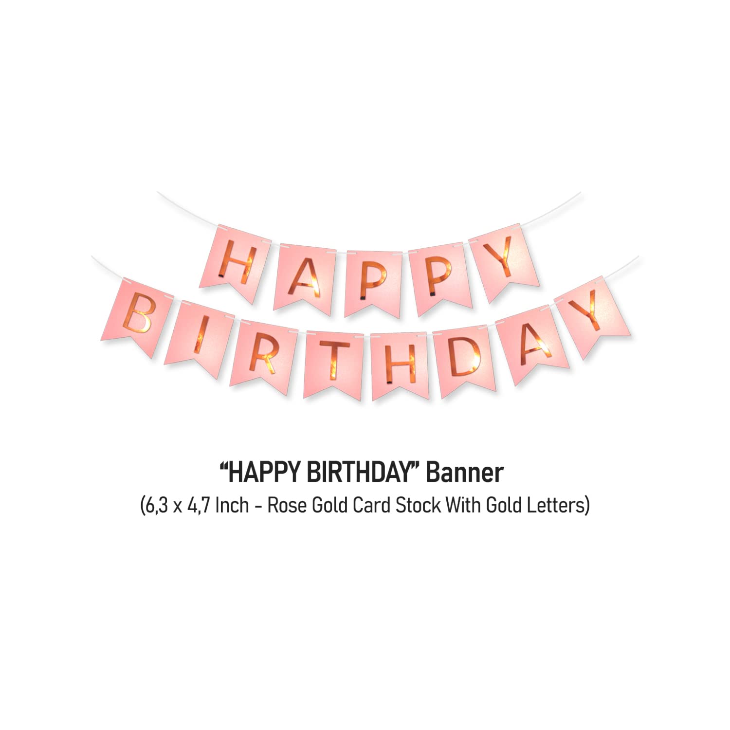 PartyForever 60th Birthday Decorations for Women Rose Gold Supplies Big Set Including Birthday Banner with 60 and Fabulous Sash for Her Sixty Bday Theme Party Decor