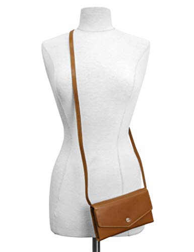 Timberland womens Rfid Leather Crossbody Wallet Phone Bag With Detachable Crossbody Strap Cross Body, Cognac (Buff Apache), One Size US
