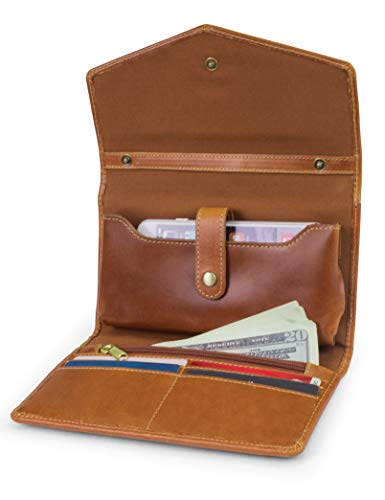 Timberland womens Rfid Leather Crossbody Wallet Phone Bag With Detachable Crossbody Strap Cross Body, Cognac (Buff Apache), One Size US