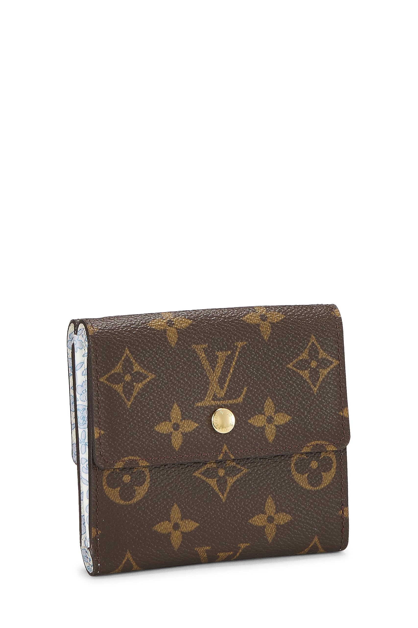 Louis Vuitton, Pre-Loved Monogram Canvas Fleuri Elise Wallet, Brown