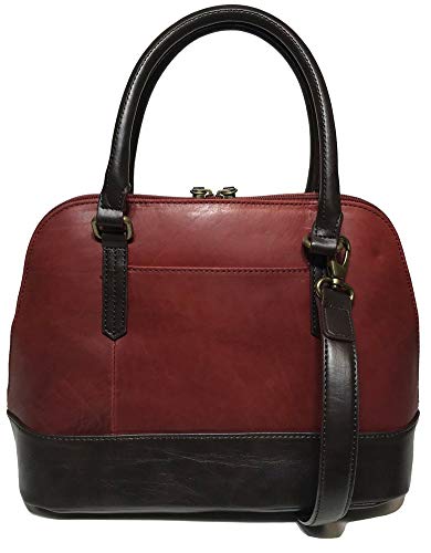 Tignanello Bleecker St. Accordian Satchel, Rouge/Brown