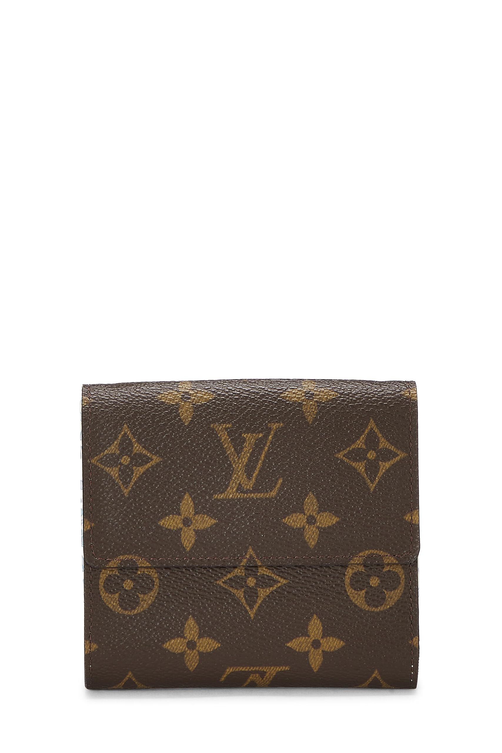Louis Vuitton, Pre-Loved Monogram Canvas Fleuri Elise Wallet, Brown