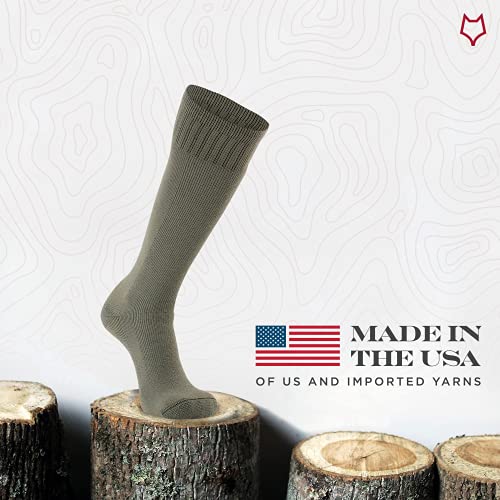 Fox River Wick Dry Socks for Men Extra Cushioned Mid Calf Boot Socks for Stuffy Free, Super Comfy and Fresh Feet - Foliage Green - X Large (6078)