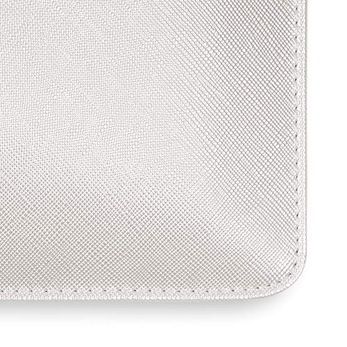 KATIE LOXTON Bridesmaid Women's Vegan Leather Clutch Secret Perfect Pouch Metallic White