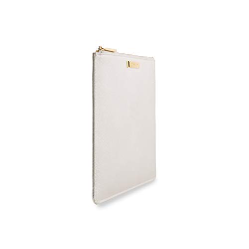 KATIE LOXTON Bridesmaid Women's Vegan Leather Clutch Secret Perfect Pouch Metallic White