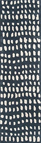 NOVOGRATZ BY MOMENI Delmar Collection Boho Dots Area Rug, 8'0 inch x 10'0 inch, Blue