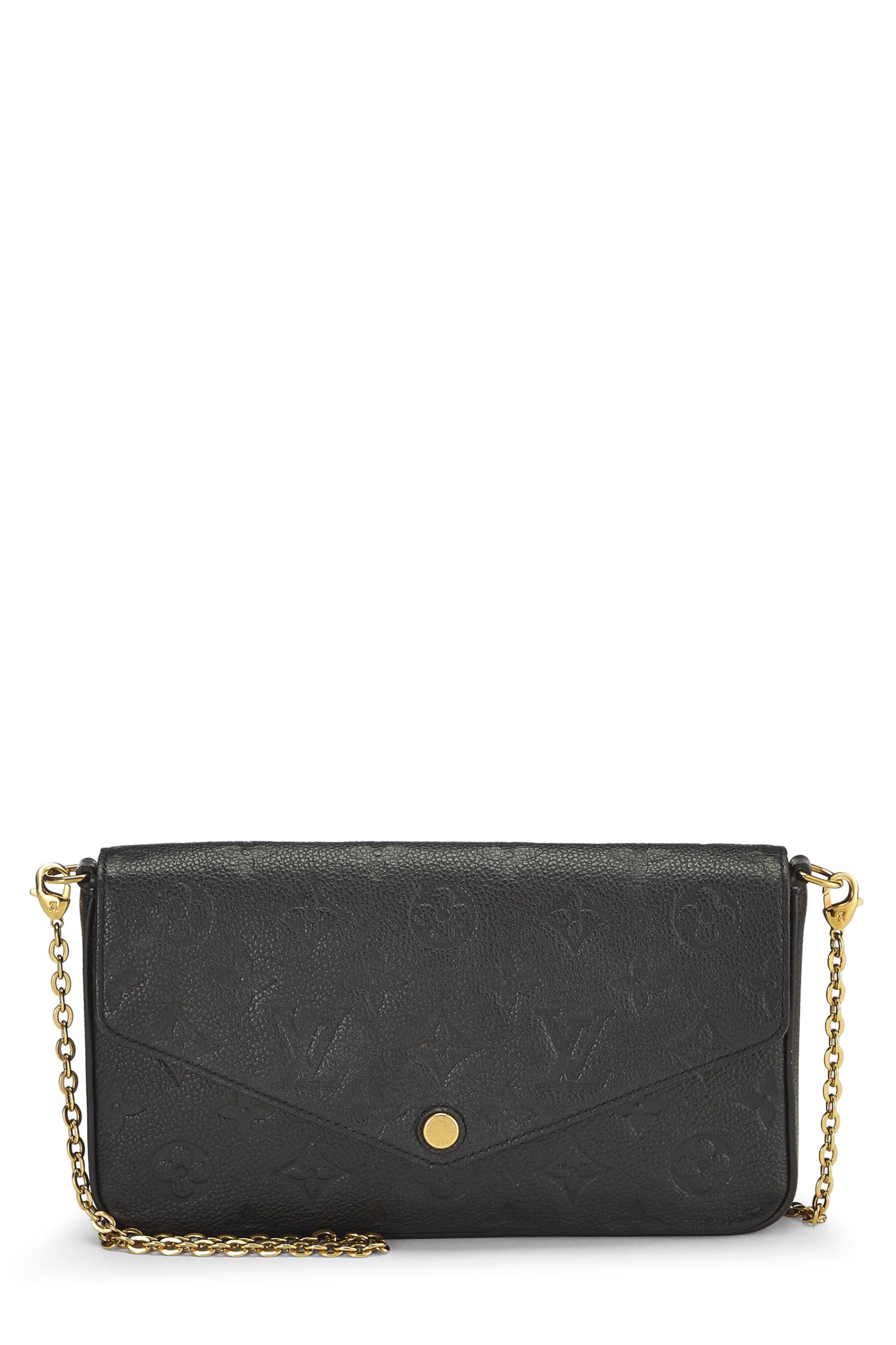 Louis Vuitton, Pre-Loved Black Monogram Empreinte Pochette Felicie, Black
