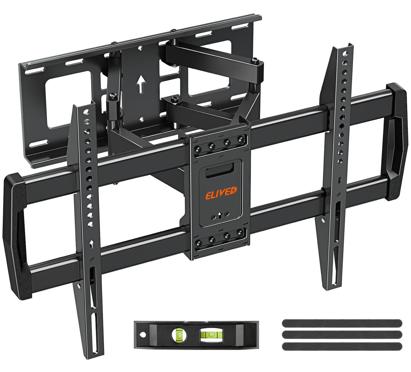 ELIVED TV Wall Mount for Most 42-82 Inch Flat Curved TVs, Full Motion Wall Mount TV Bracket Swivel and Tilt TV Mount with Articulating Arms, Fits 12"-16" Wood Studs, Max VESA 600x400mm, 100 lbs