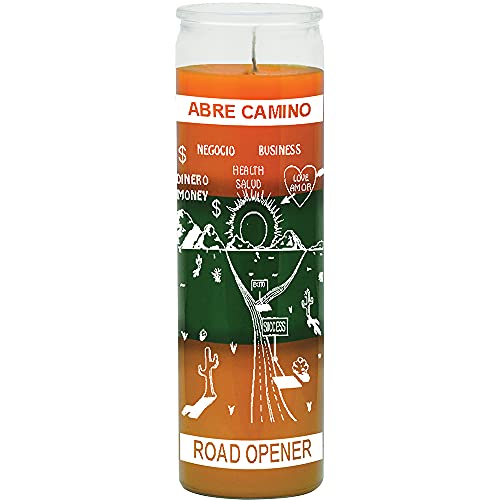 INDIO Road Opener Orange/Green/Gold Candle - Silkscreen 3 Color 7 Day