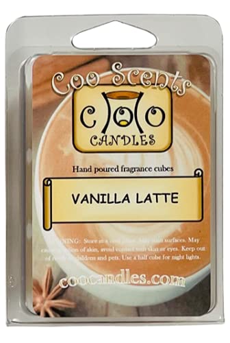 Coo Candles Coffee House 6 Pack Soy Blend Candle Wax bar Melts - Coconut Coffee, Maple Cream Latte, Turkish Hazelnut Coffee, Hot Chocolate, Vanilla Latte, and Cappuccino Brulee