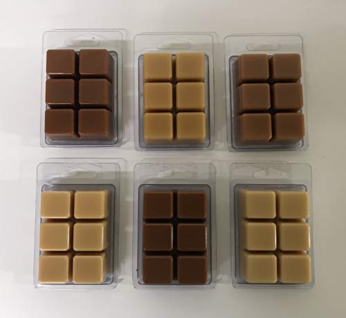 Coo Candles Coffee House 6 Pack Soy Blend Candle Wax bar Melts - Coconut Coffee, Maple Cream Latte, Turkish Hazelnut Coffee, Hot Chocolate, Vanilla Latte, and Cappuccino Brulee