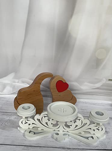 Unity Candle Holder-Unity Candle Stand-Unity Candle-Pillar Candle Holder-Wedding Gift -Ceremony Decoration-Wedding Centerpiece (Big)